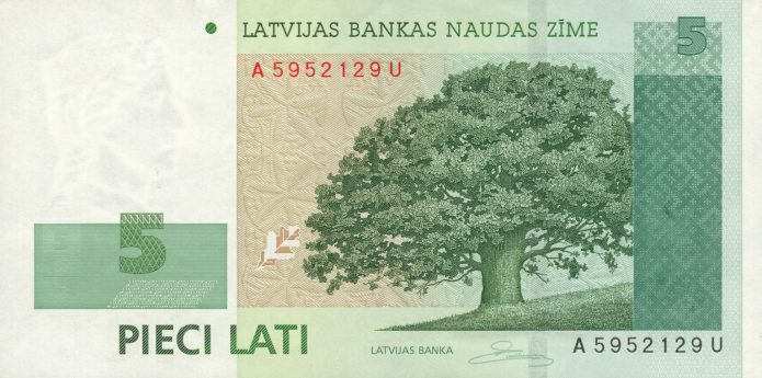 Latvia new date (2007) 5-lat note (B232b) confirmed – BanknoteNews