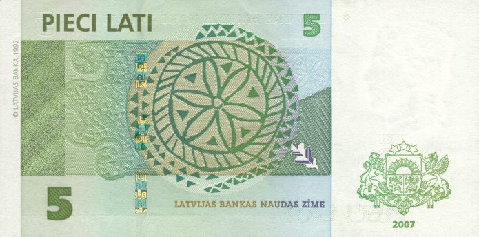 Latvia new date (2007) 5-lat note (B232b) confirmed – BanknoteNews