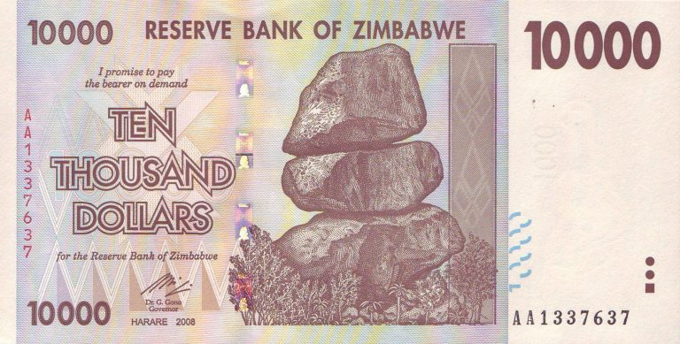 Zimbabwe new 10,000- and 20,000-dollar notes (B163a and B164a ...