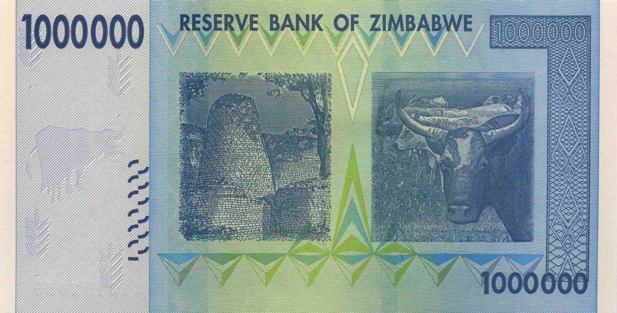 Zimbabwe new 100,000-, 500,000-, and 1,000,000-dollar notes (B166a ...