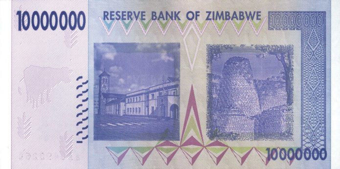 Zimbabwe new 10-, 50-, and 100-million dollar notes (B169a – B171a ...