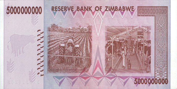 Zimbabwe new 1-, 5-, and 10-billion dollar notes (B174a – B176a ...