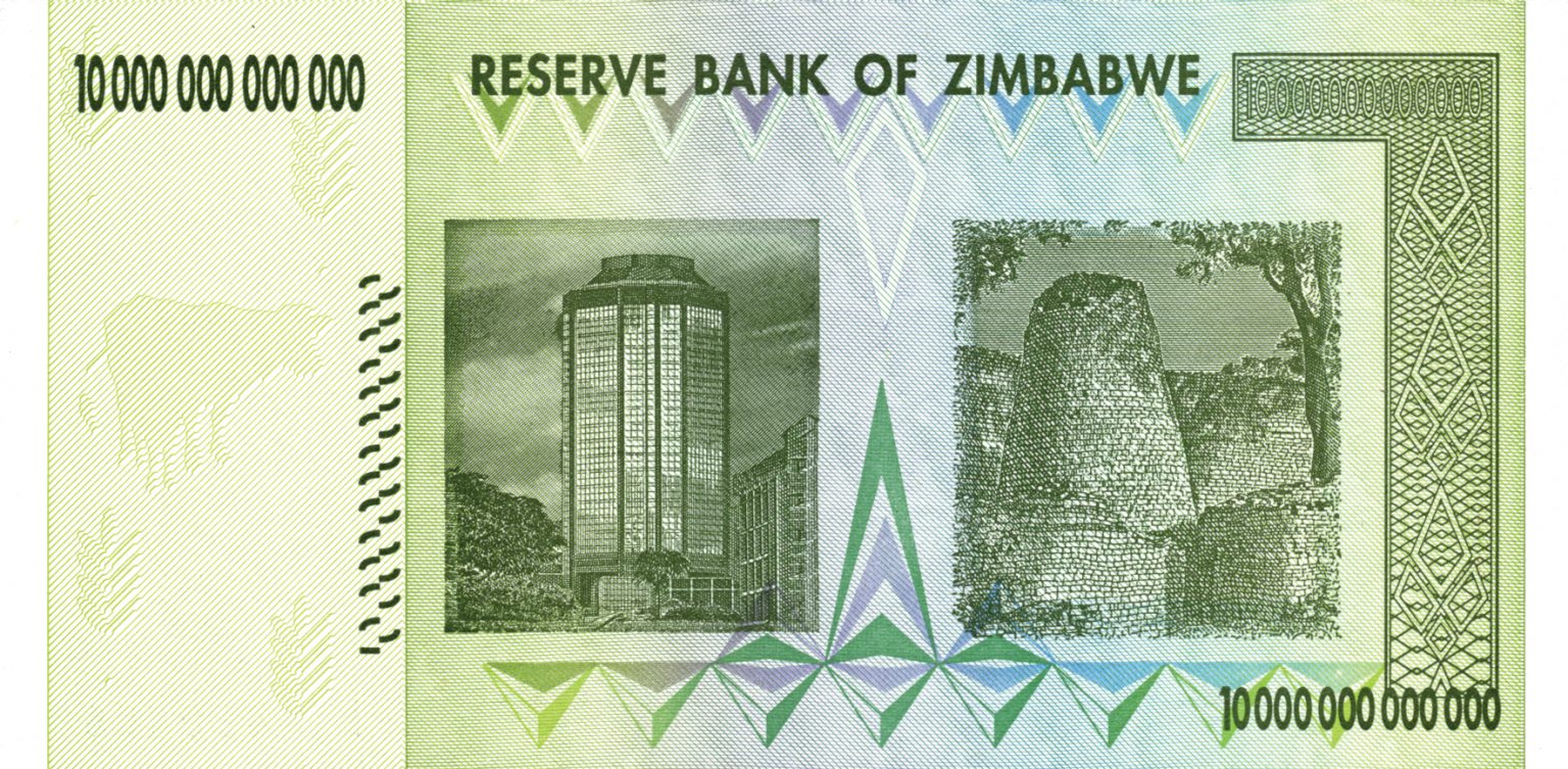 Zimbabwe new 10-, 20-, 50-, and 100-trillion dollar notes (B179a ...