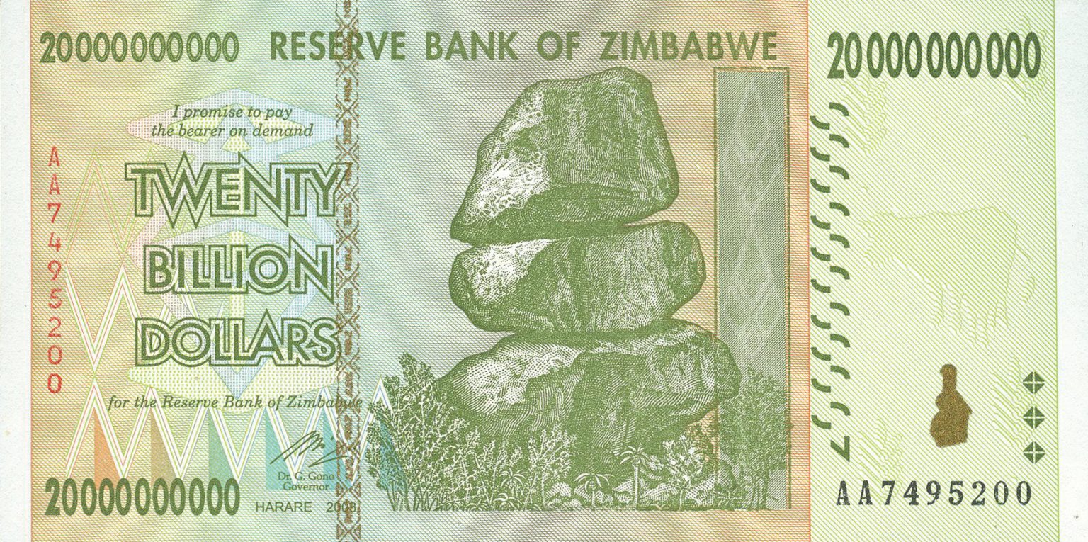 Zimbabwe new 20- and 50-billion dollar notes (B177a and B178a ...