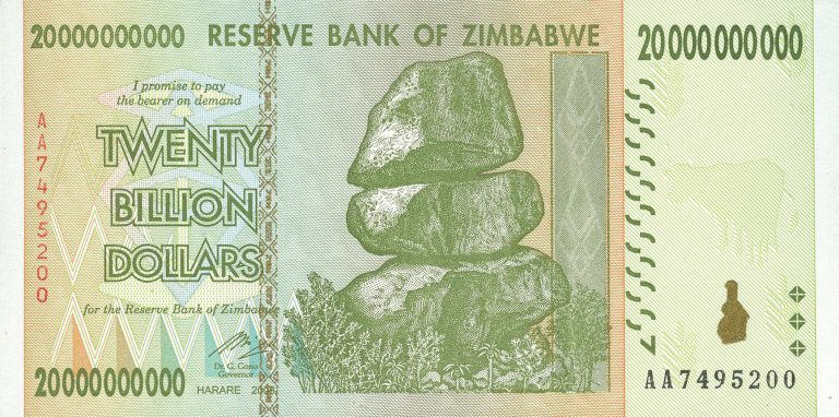 Zimbabwe new 20- and 50-billion dollar notes (B177a and B178a ...