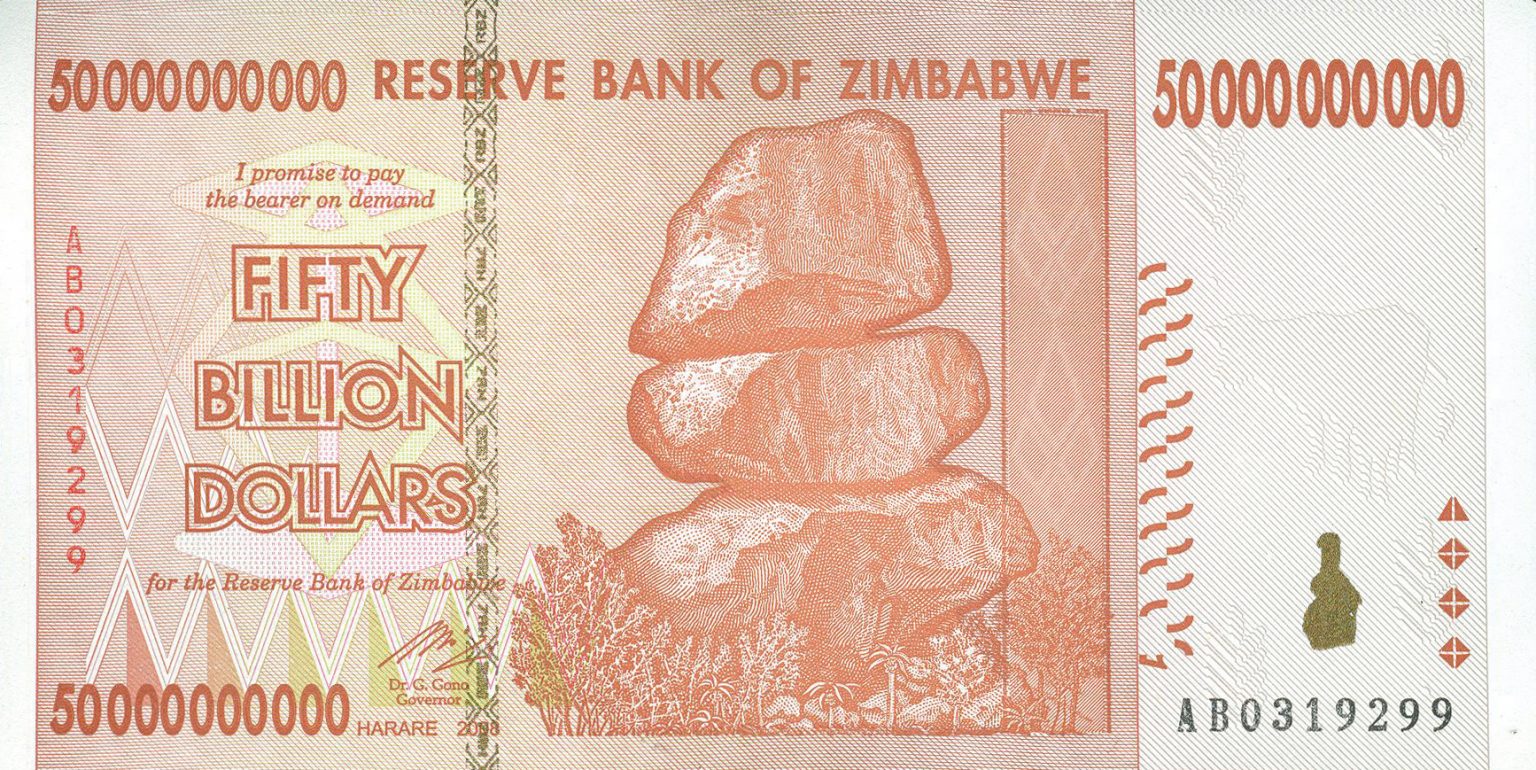 Zimbabwe new 20- and 50-billion dollar notes (B177a and B178a ...