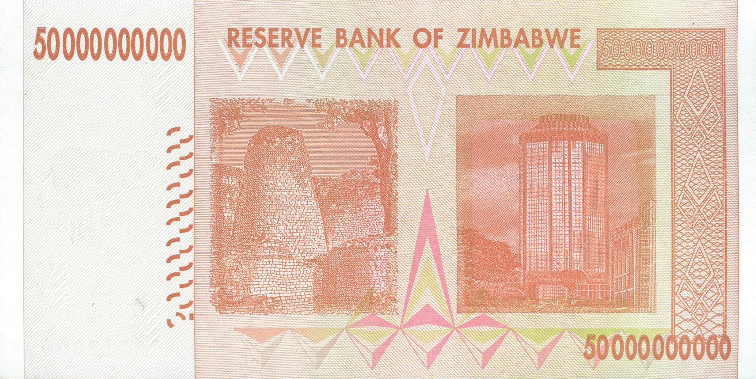Zimbabwe new 20- and 50-billion dollar notes (B177a and B178a ...