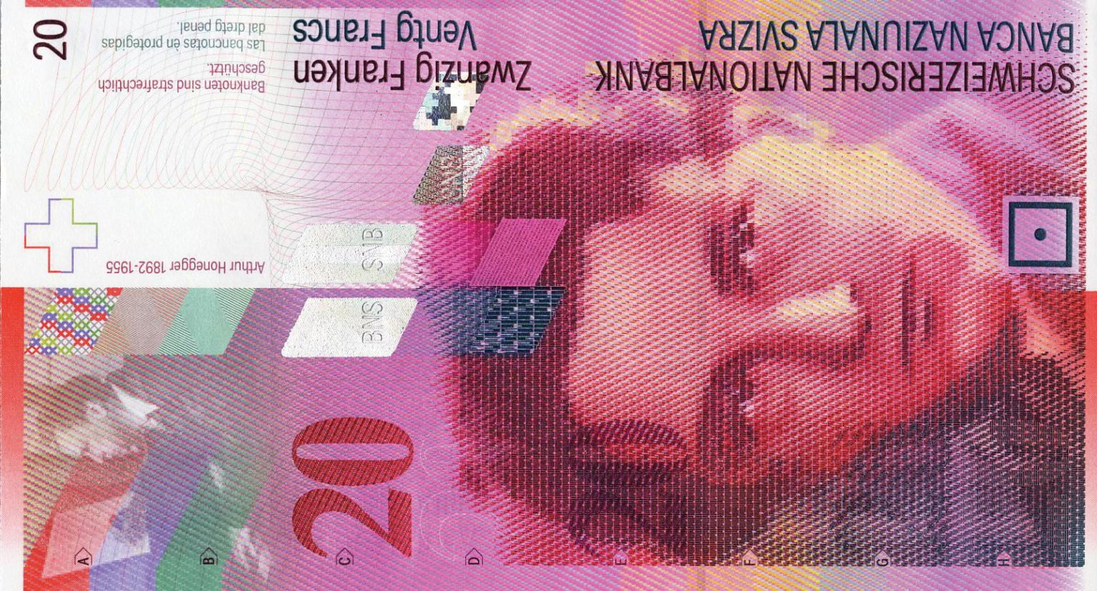 Switzerland new sig/date (2005) 20-franc note (B350f) confirmed ...