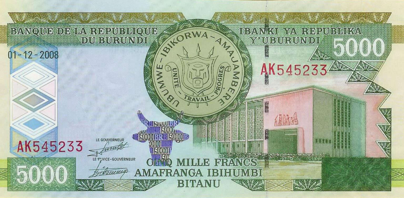 Burundi new 2,000- and 5,000-franc notes (B234a and B235a) confirmed ...