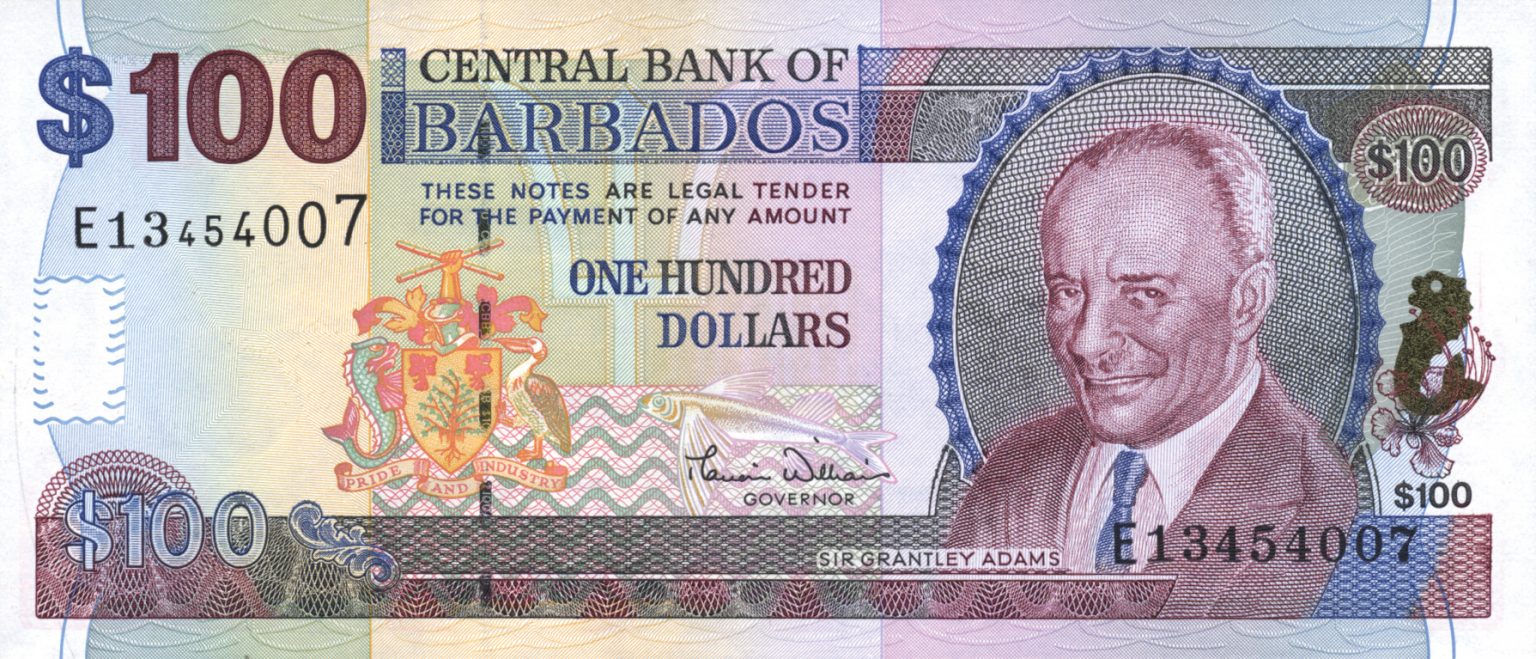 Barbados revised 100-dollar note (B222d) confirmed – BanknoteNews