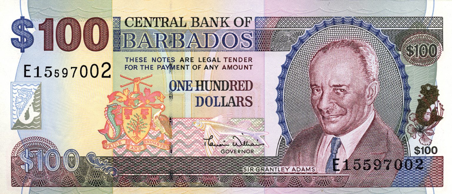 Barbados revised 100-dollar note (B222d) confirmed – BanknoteNews