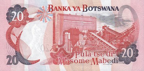 Botswana new date (2008) 20-pula note (B121d) confirmed – BanknoteNews
