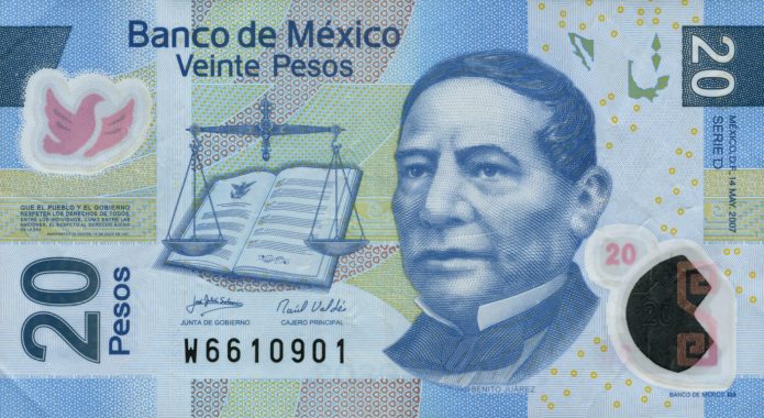 Mexico new date (14.05.2007) 20-peso note (B704c) confirmed – BanknoteNews