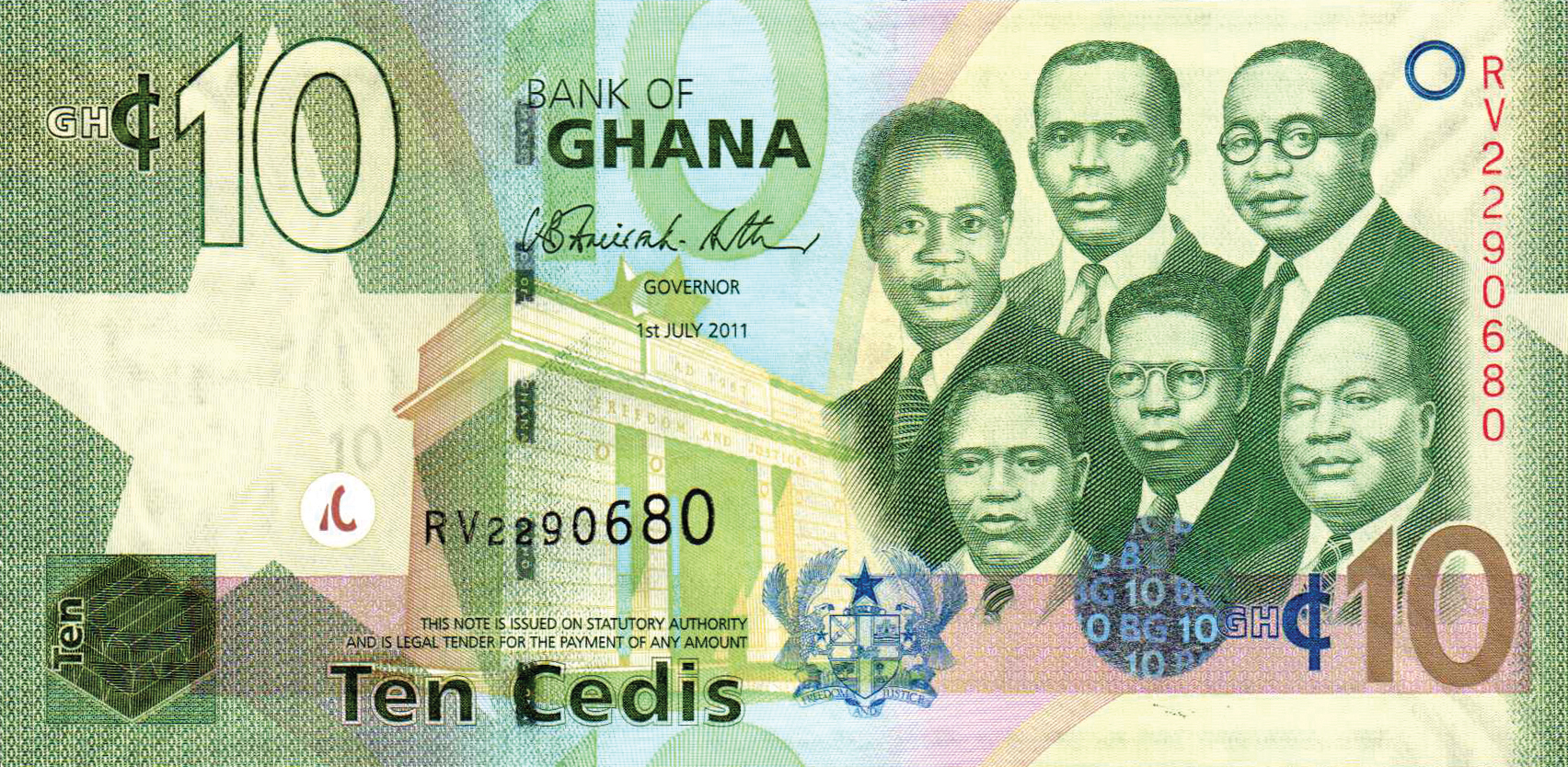 Ghana new date (01.07.2011) 10-cedi note (B147c) confirmed – BanknoteNews