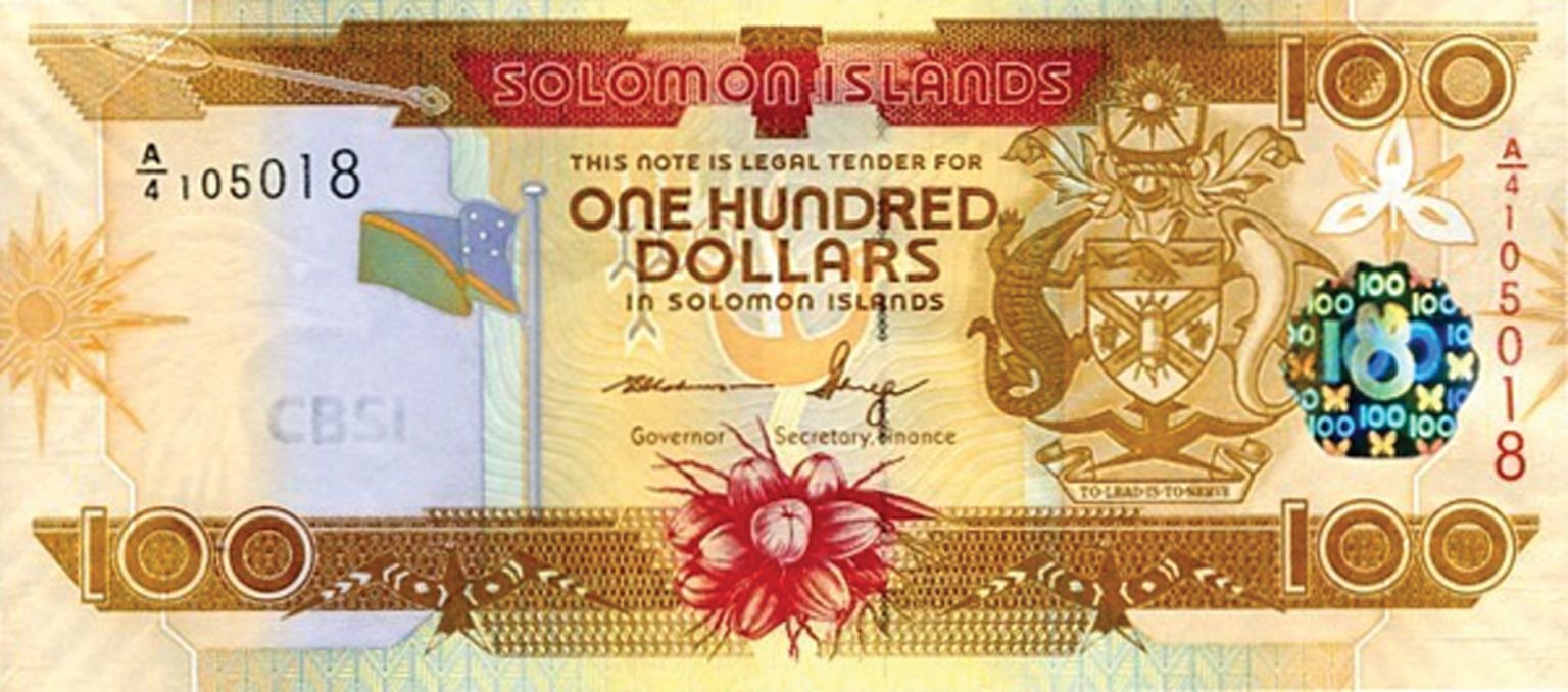 Solomon Islands new signature 100-dollar note (B220c) confirmed ...