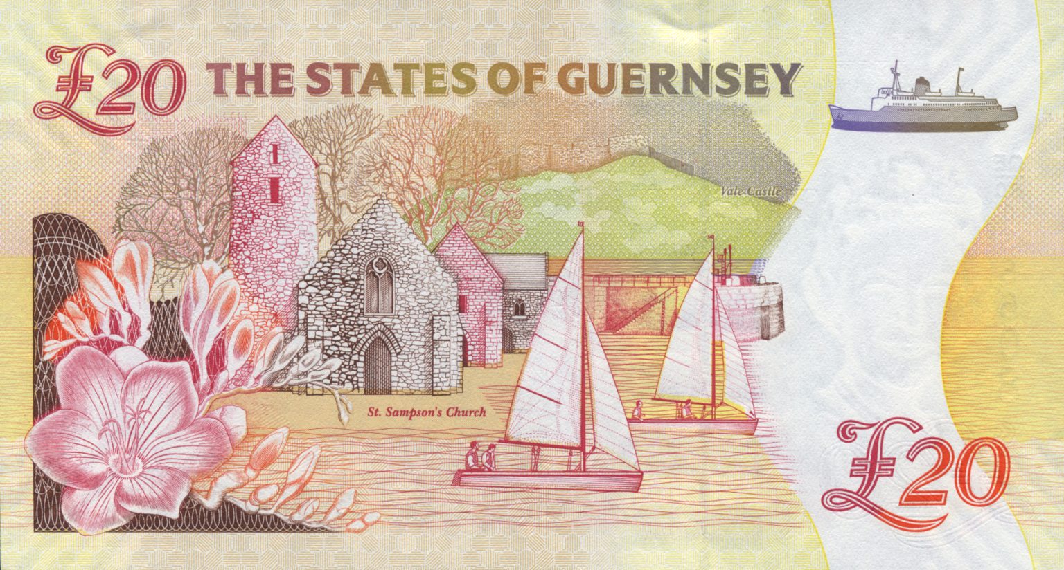 Guernsey new 20-pound Diamond Jubilee commemorative note (B167a ...