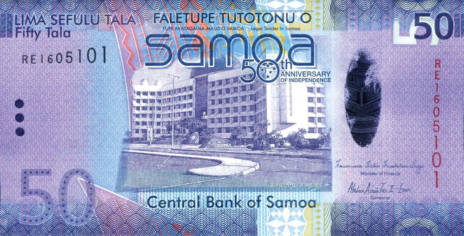 Samoa new 50-tala commemorative note (B120a) confirmed – BanknoteNews