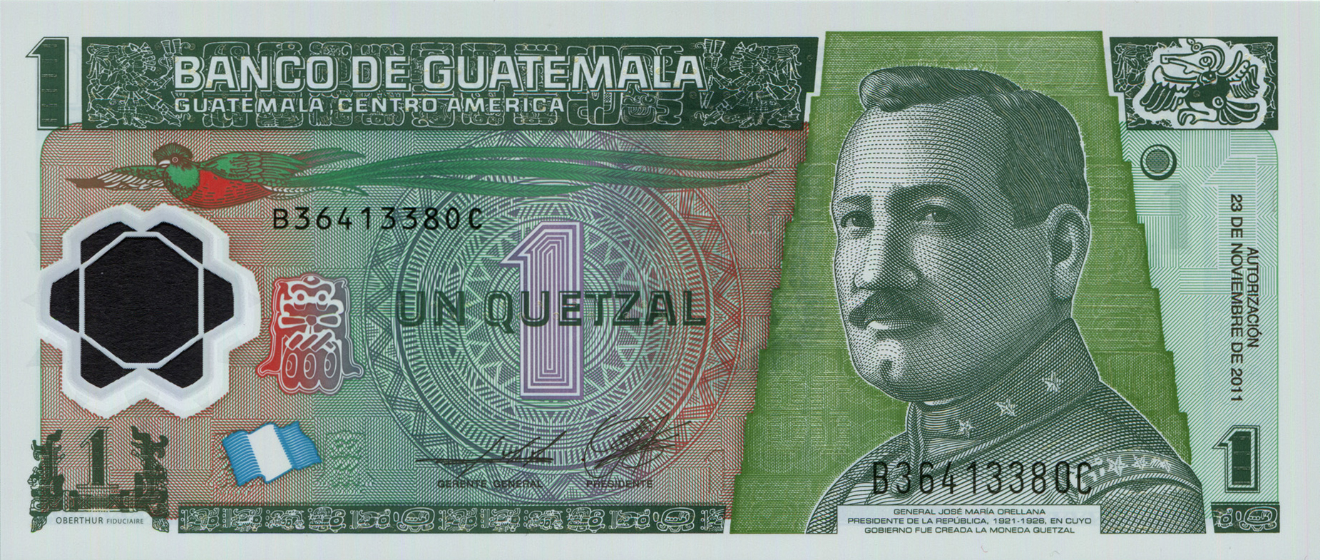 Guatemala new 1-quetzal note (B603a) confirmed – BanknoteNews