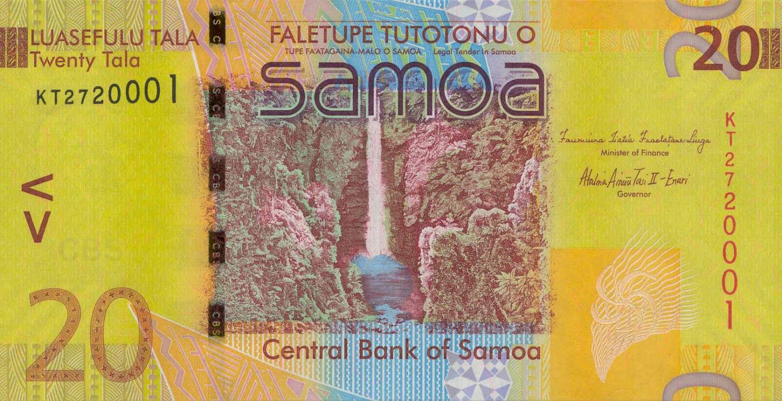 Samoa new signature 5- and 20-tala notes (B113b and B115b) confirmed ...