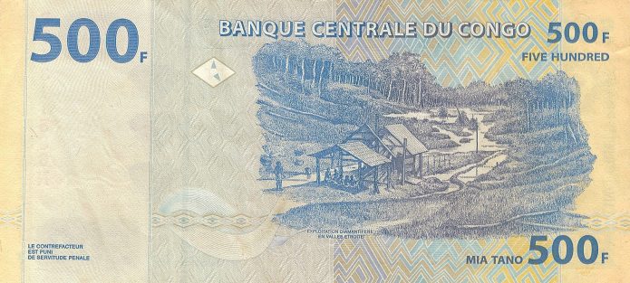 Congo Democratic Republic new printer imprint 500-franc note (B317c ...