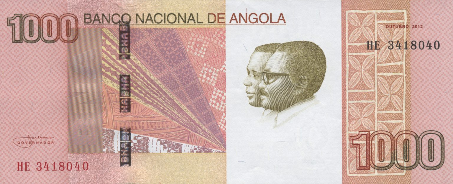 Angola new 1,000-, 2,000-, and 5,000-kwanza notes (B549a, B550a, B551a ...