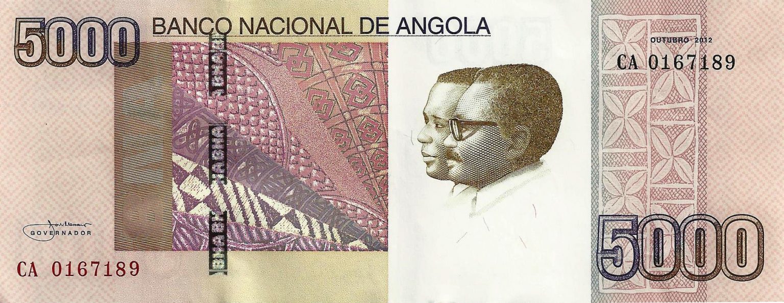 Angola new 1,000-, 2,000-, and 5,000-kwanza notes (B549a, B550a, B551a ...