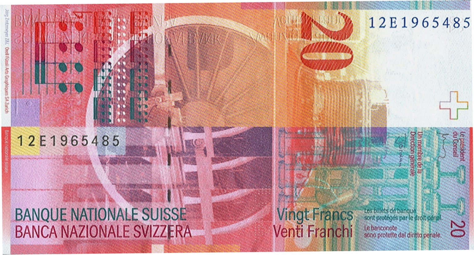 Switzerland new sig/date (2012) 20-franc note (B350h) confirmed ...