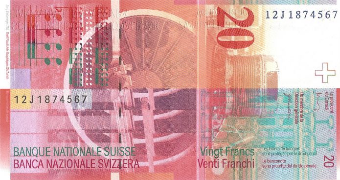 Switzerland new sig/date (2012) 20-franc note (B350h) confirmed ...