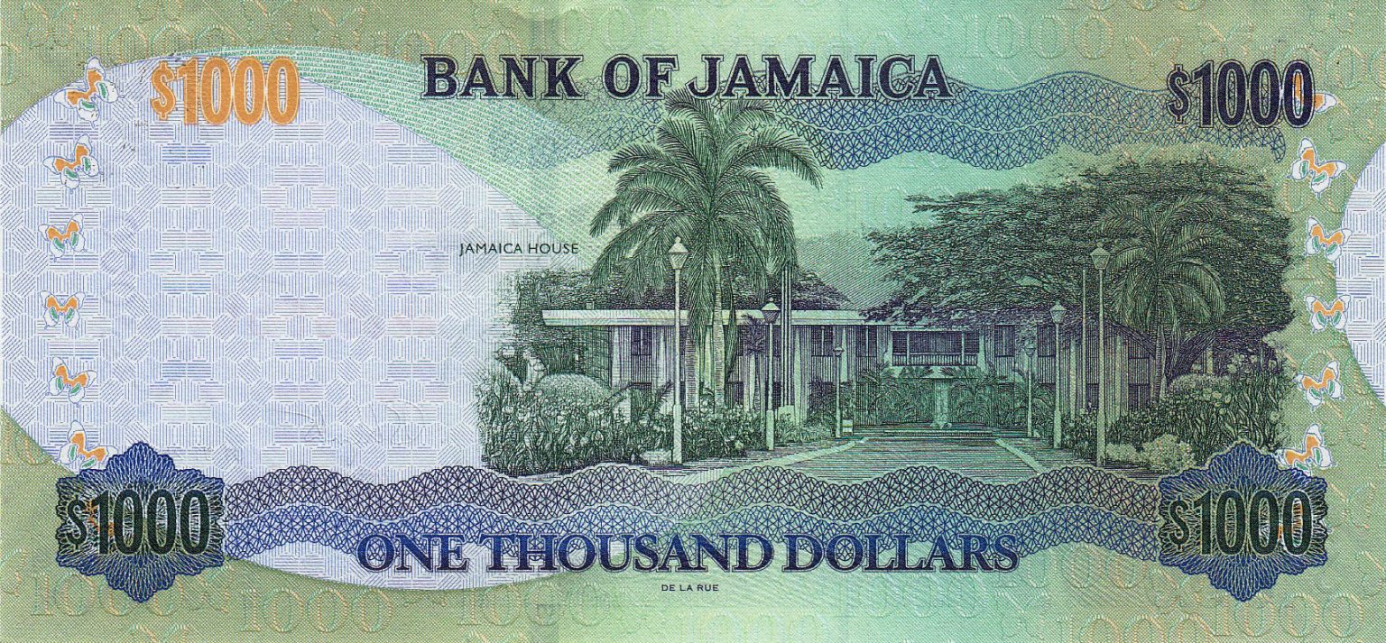 Jamaica new date (01.01.2014) 1,000-dollar note (B241h) confirmed ...
