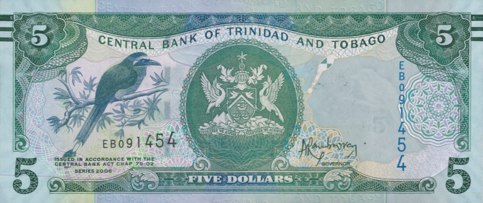Trinidad and Tobago new 5-dollar note (B229a) confirmed – BanknoteNews