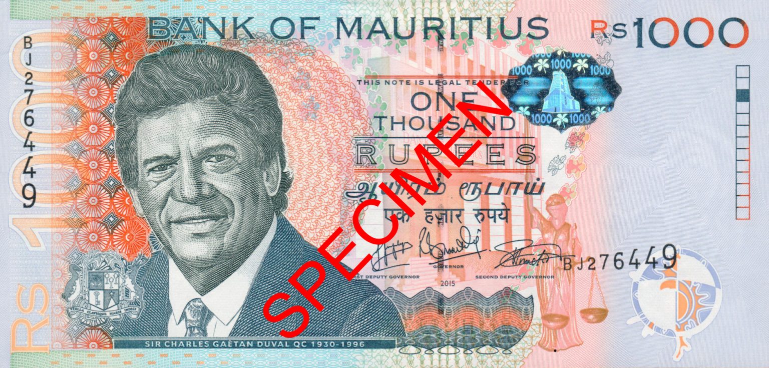 Mauritius new sig/date (2015) 1,000-rupee note (B429b) confirmed ...
