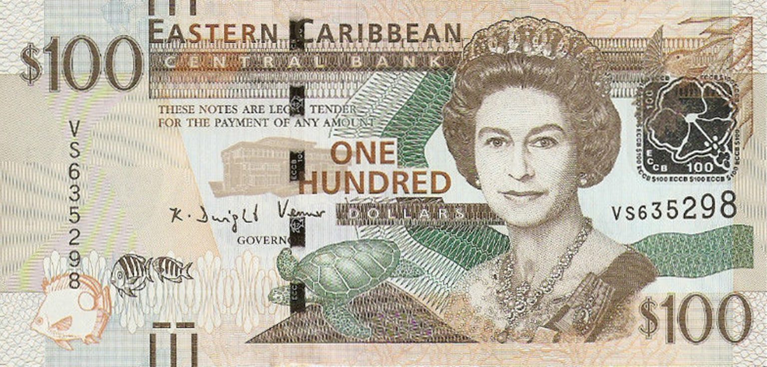 East Caribbean States new variety 10- to 100-dollar notes (B236b ...