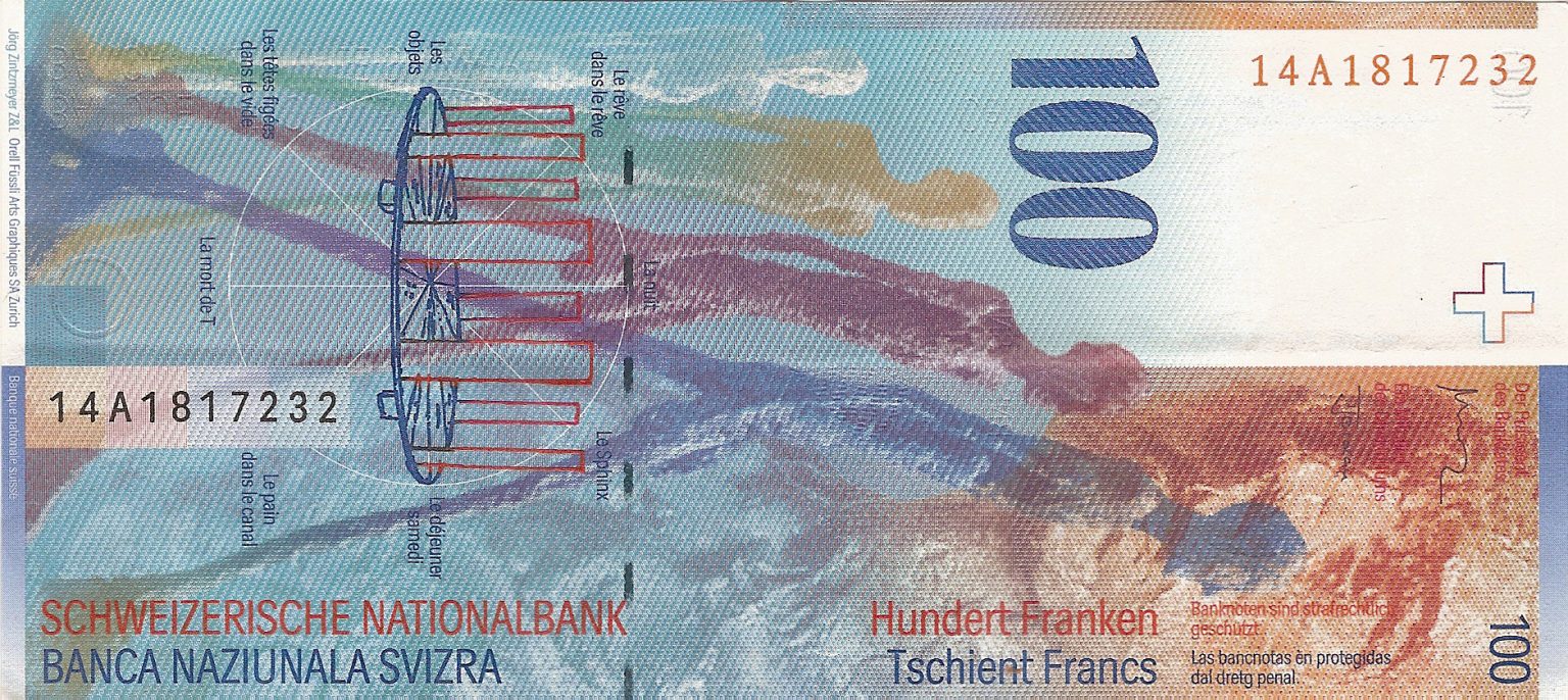 Switzerland new sig/date (2014) 100-franc note (B352j) confirmed ...