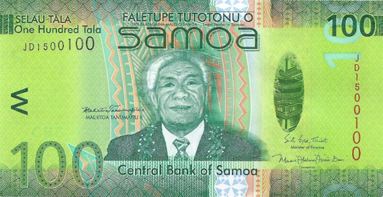 Samoa new signature 100-tala note (B119b) confirmed – BanknoteNews