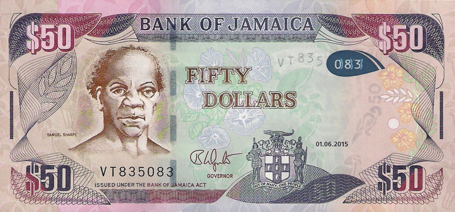 Jamaica new date (01.06.2015) 50-dollar note (B249b) confirmed ...