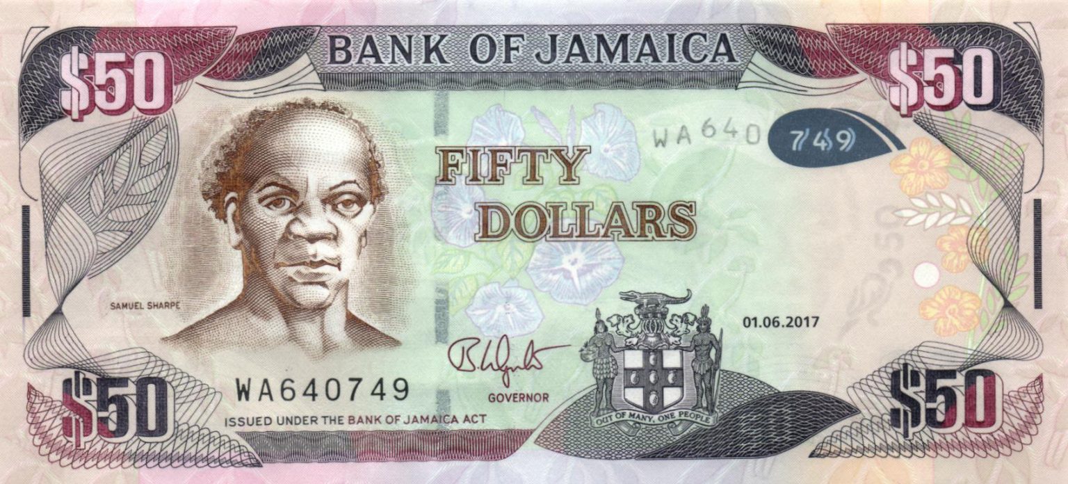 Jamaica new date (01.06.2017) 50-dollar note (B249c) confirmed ...