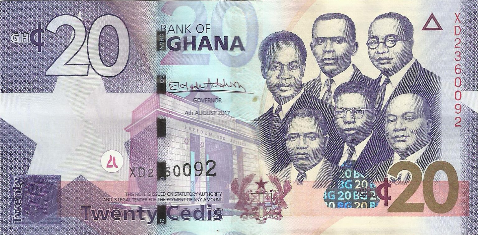 Ghana new sig/date (04.08.2017) 20-cedi note (B148g) confirmed ...