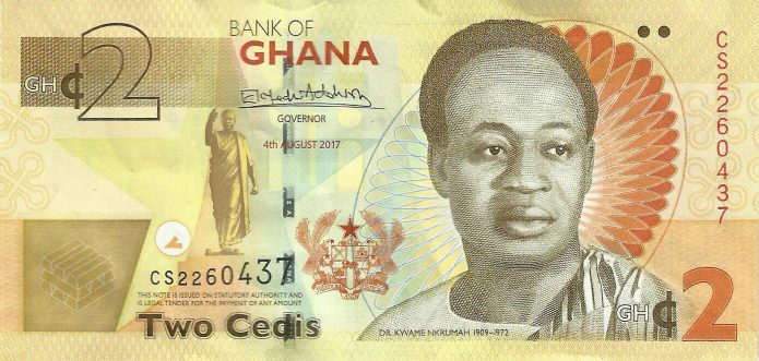 Ghana new sig/date (04.08.2017) 2-cedi note (B152d) confirmed ...