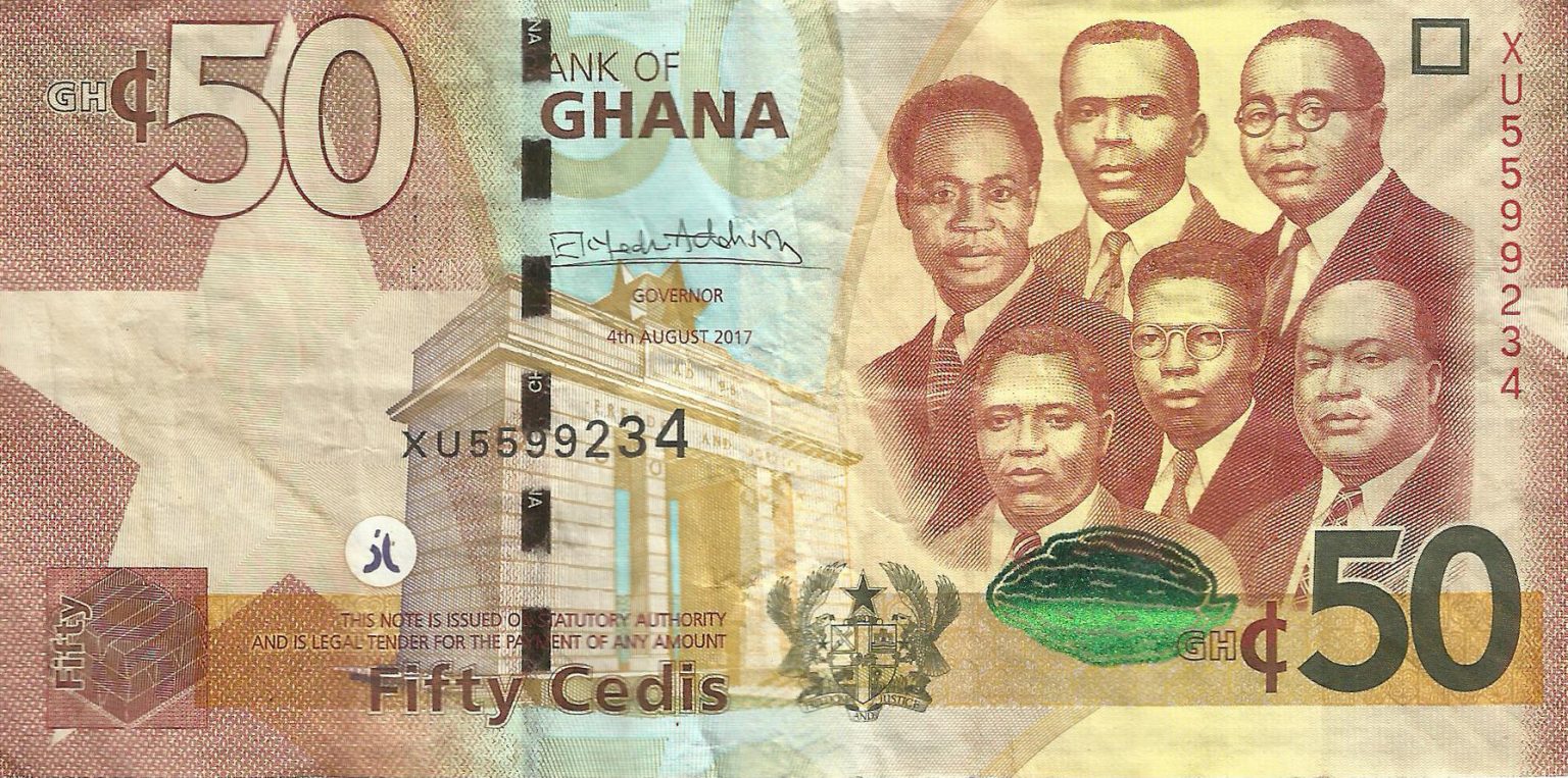 Ghana new sig/date (04.08.2017) 50-cedi note (B151e) confirmed ...
