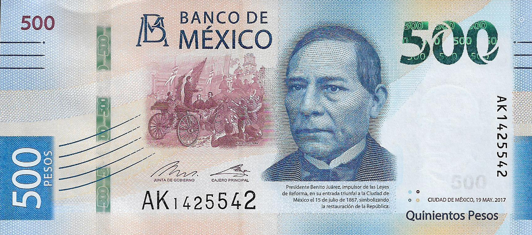 Mexico New 500 peso Note B717a Confirmed BanknoteNews Mexico New 500 peso Note B717a Confirmed BanknoteNews