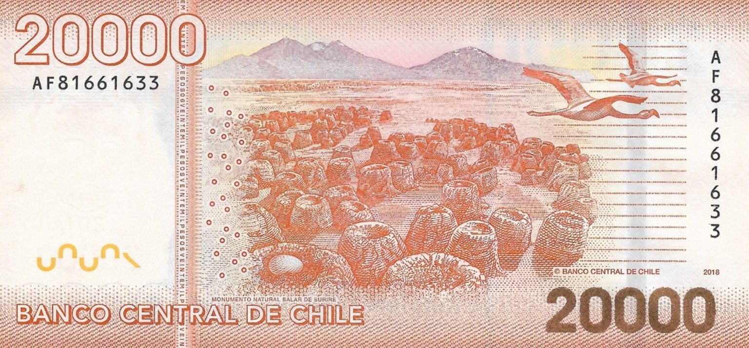 Chile new sig/date (2018) 20,000-peso note (B300i) confirmed – BanknoteNews