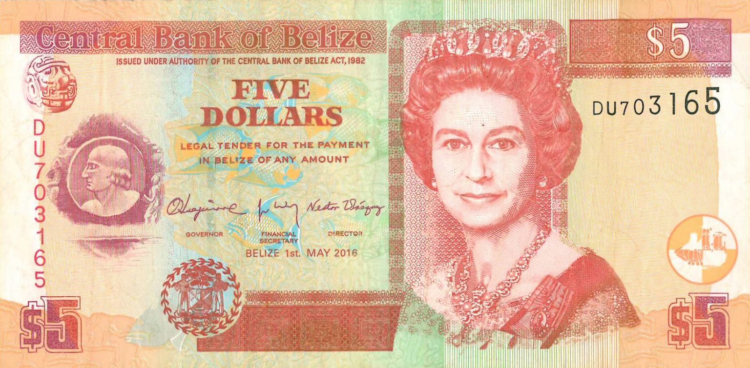 Belize new sig/date (01.05.2016) 5-dollar note (B325g) confirmed ...
