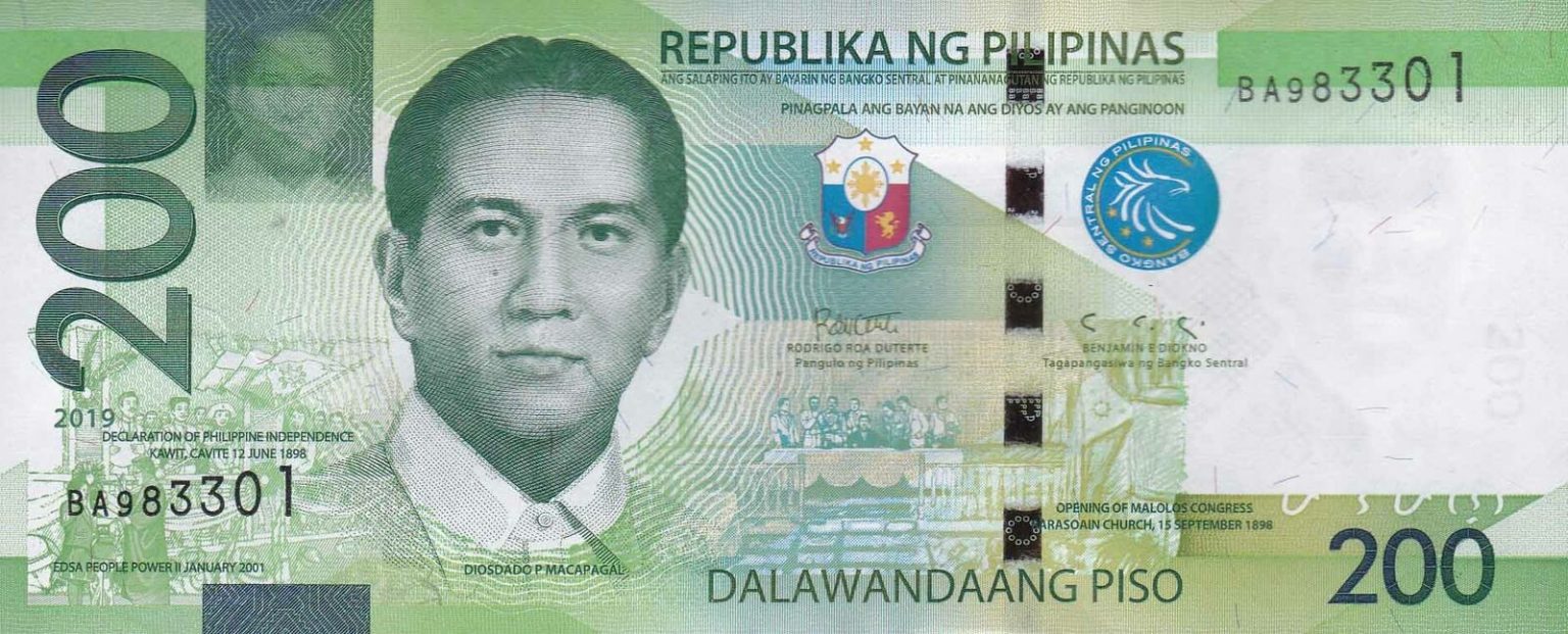Philippines new sig/date (2019) 200-peso note (B1087b) confirmed ...