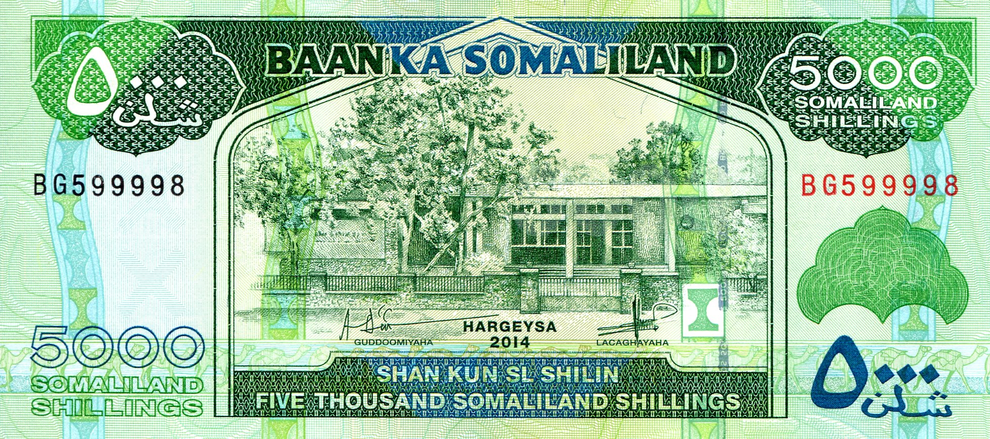 Somaliland new date (2015) 5,000-shilling note (B124d) confirmed ...