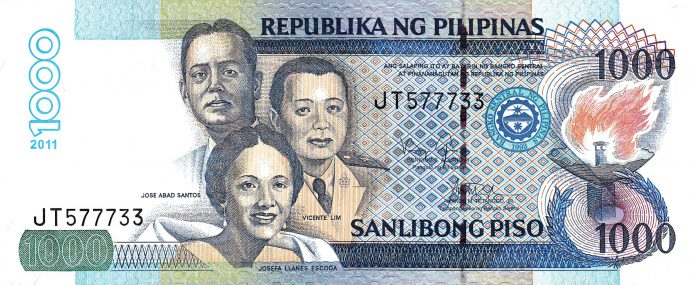 Philippines new date (2011) 1,000-peso note (B1051m) confirmed ...