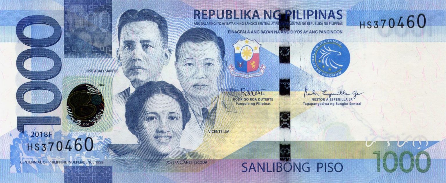 Philippines new date (2018F) 1,000-peso note (B1089c) confirmed ...