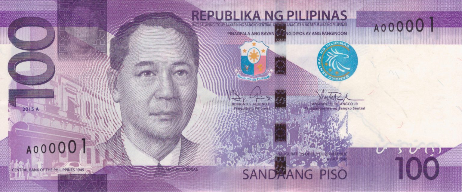 Philippines new 100-peso note with revised color reported for ...