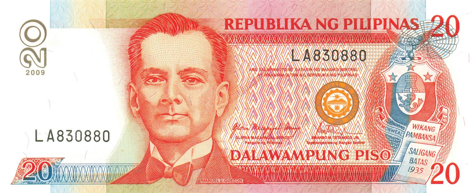 Philippines new date (2009) 20-peso note (B1042u) confirmed – BanknoteNews