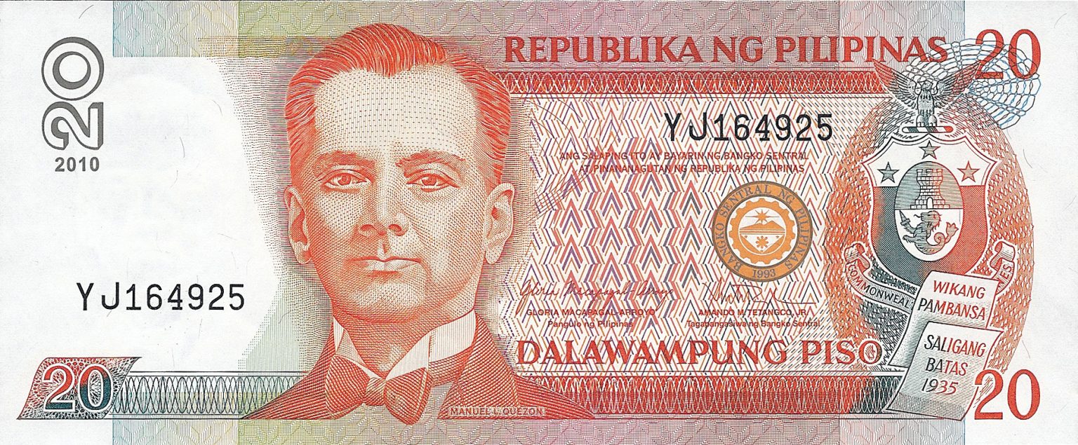 Philippines new date (2010) 20-peso note (B1042v) confirmed – BanknoteNews