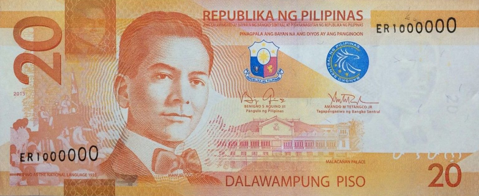 Philippines new date (2015) 20-peso note (B1077i) confirmed – BanknoteNews